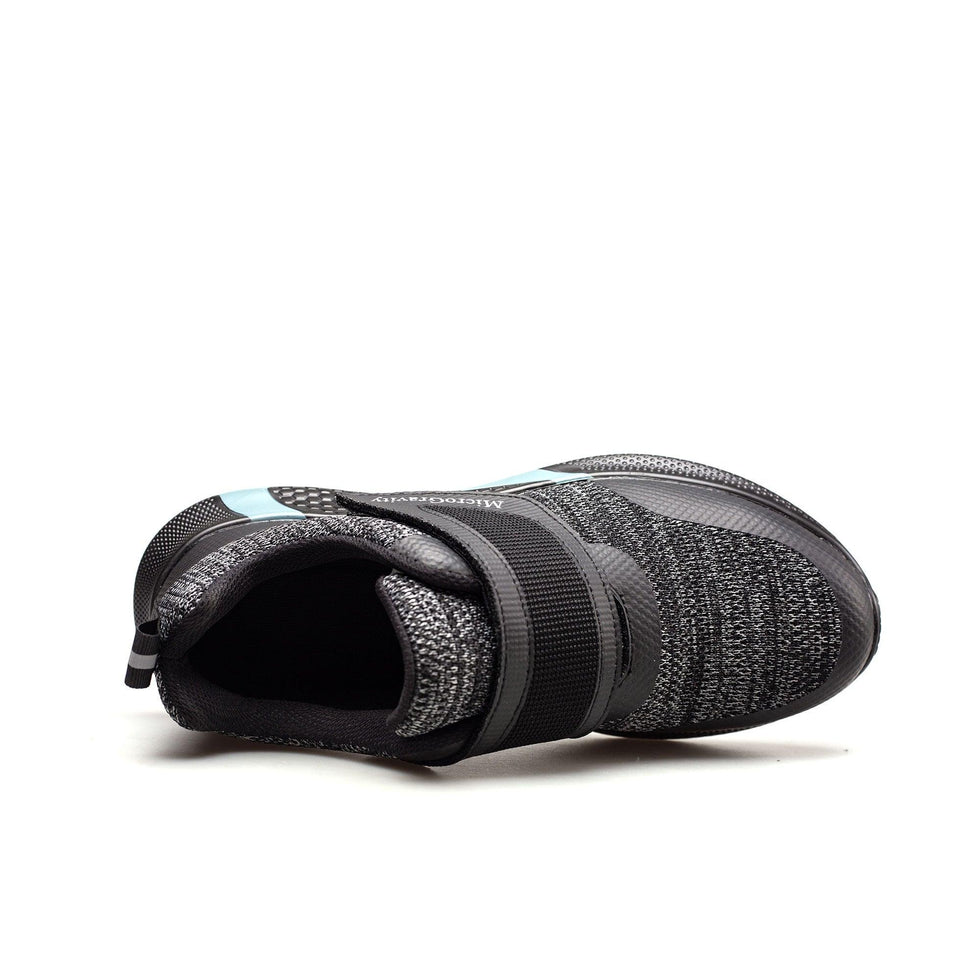 USINE PRO Men's Steel Toe Work Shoes - Adjustable Velcro & Lightweight ...